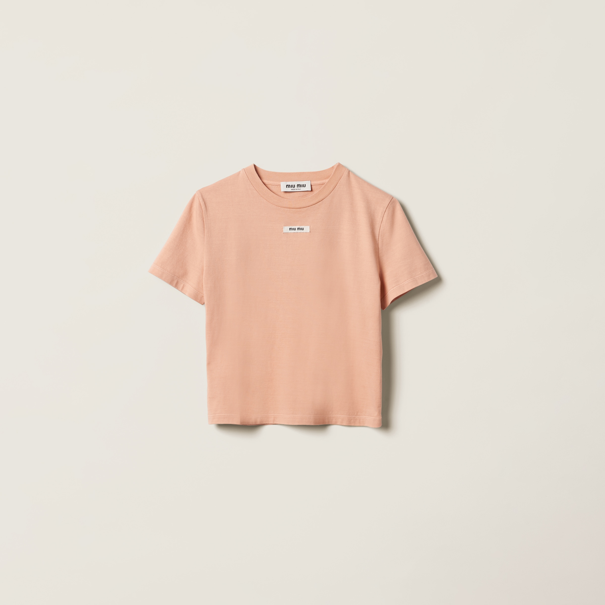 Miu Miu Cotton T-Shirt - Powder Pink | Editorialist